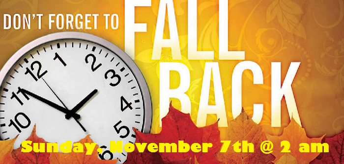 Daylight Savings Time Ends Sunday, November 6th - Ozark United ...